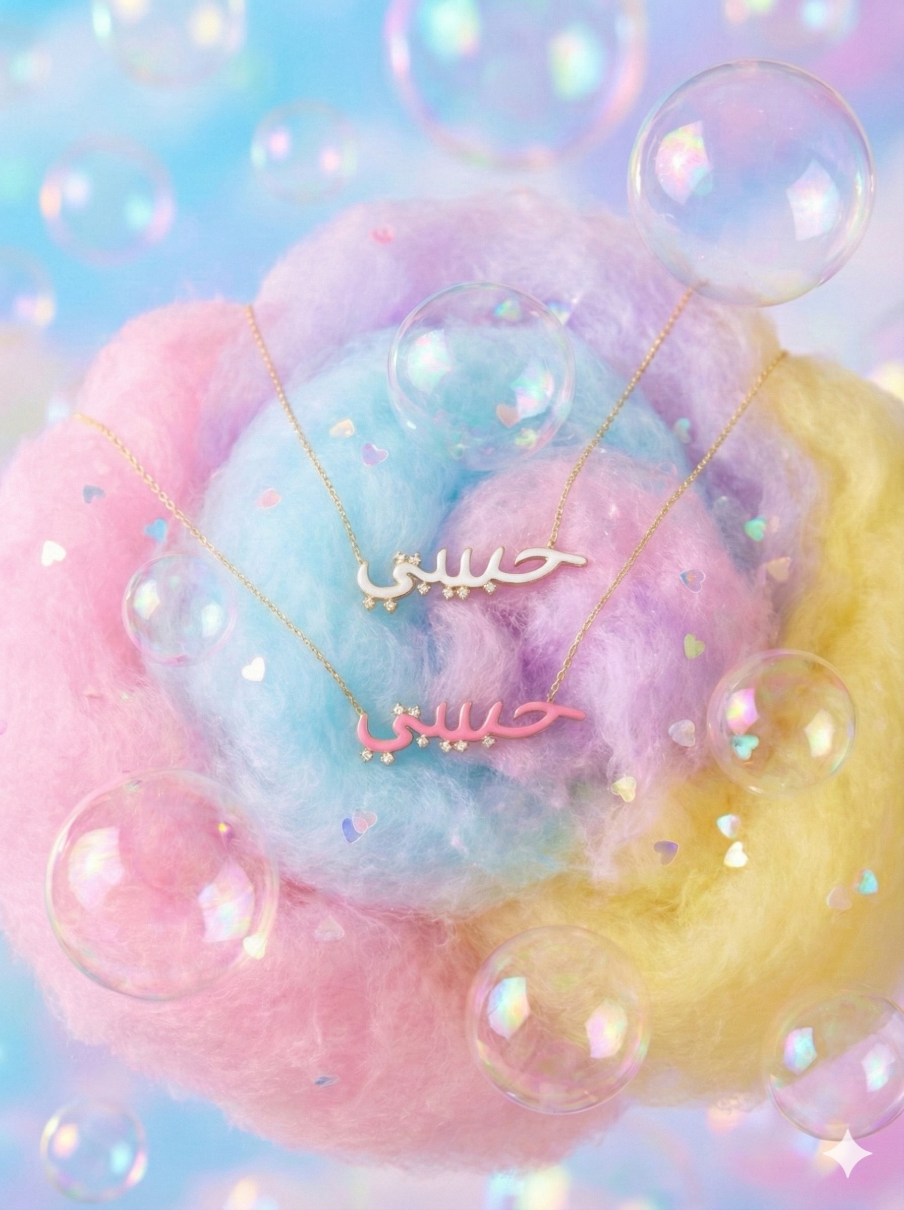 Habibi Enamel Necklace - The White Jewelry