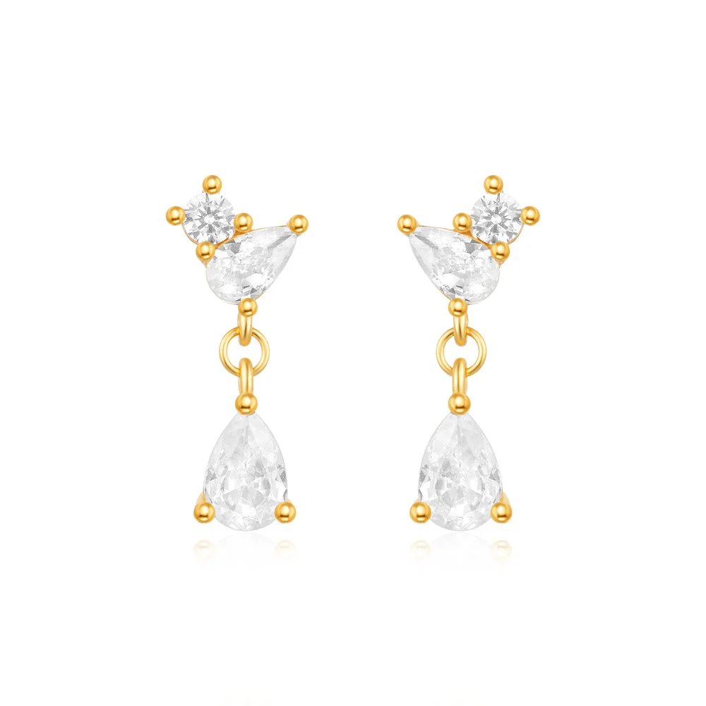 Pure Form Gold Drops - The White Jewelry